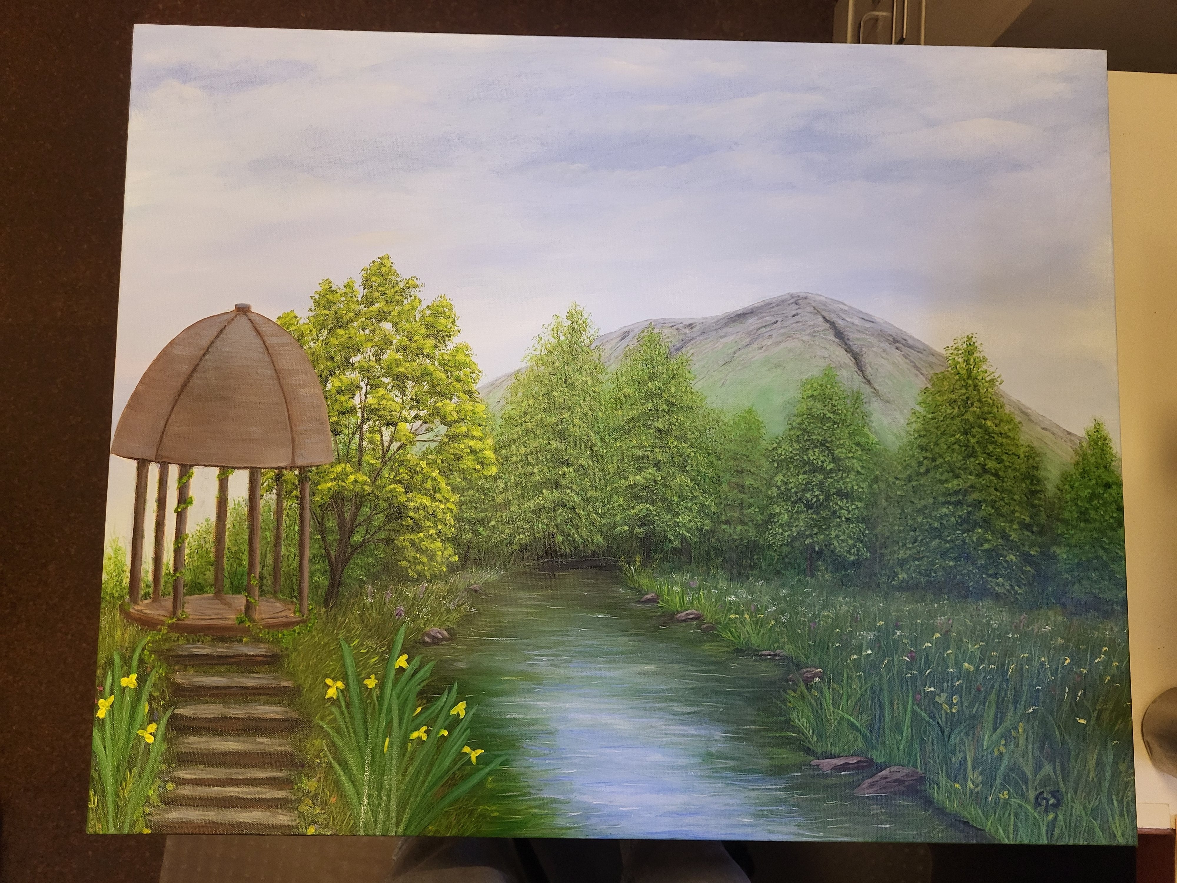 Painting - Riverside Temple – HannahGrimesMarketplace